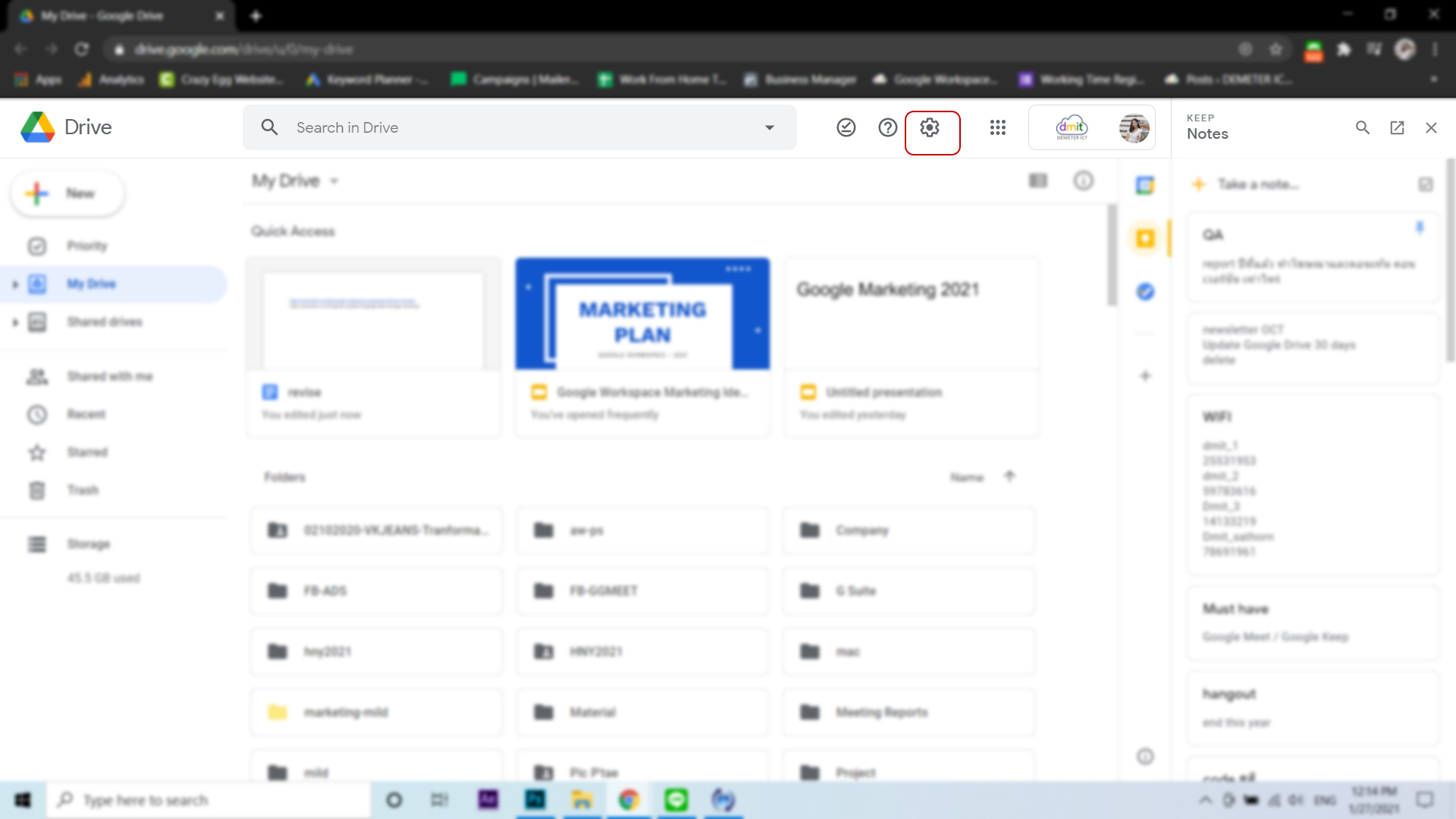 การเช็คพื้นที่การใช้งานของ Google Drive - DEMETER ICT