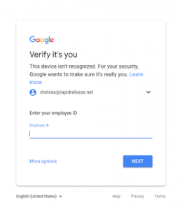 ปกป้องบัญชีผู้ใช้ด้วย G Suite: employee ID - DEMETER ICT