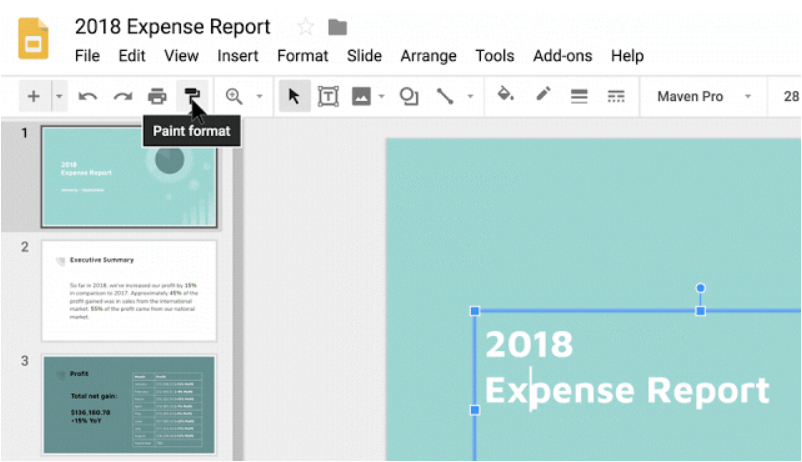 เครื่องมือช่วยคัดลอกรูปแบบใน Google Slides - DEMETER ICT