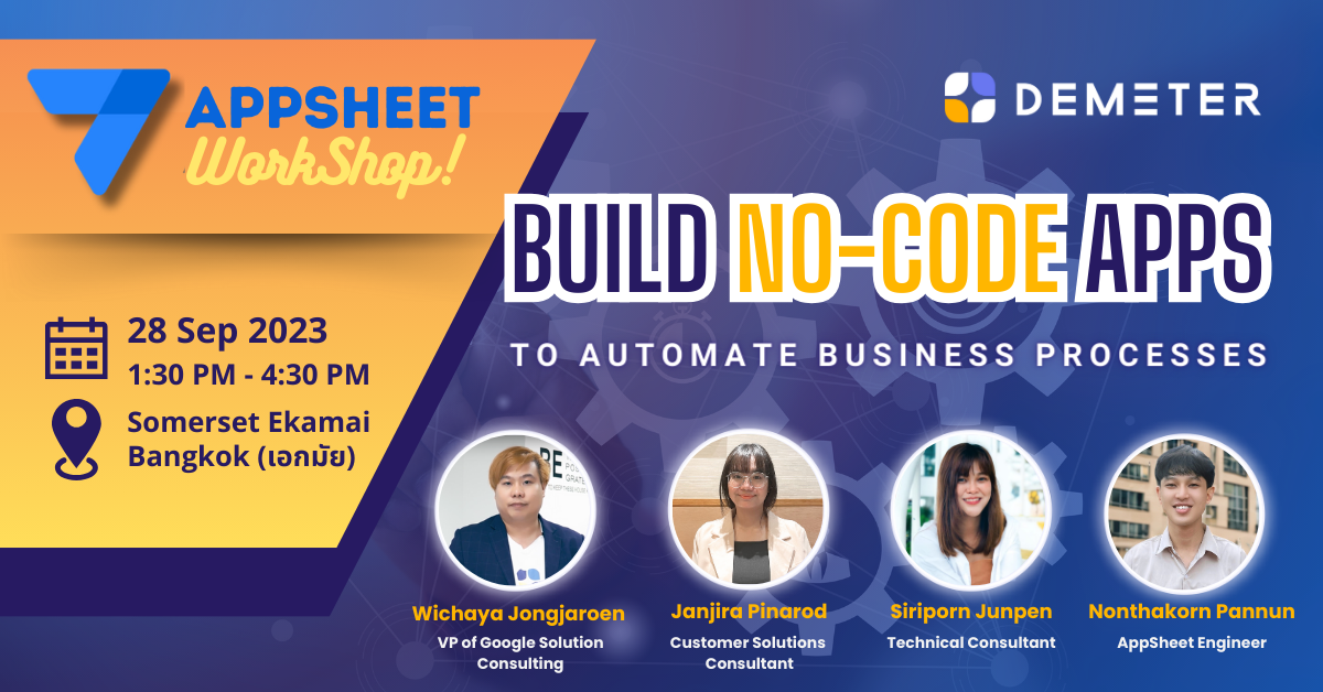 Appsheet Workshop Build No Code Apps To Automate Business Processes Demeter Ict
