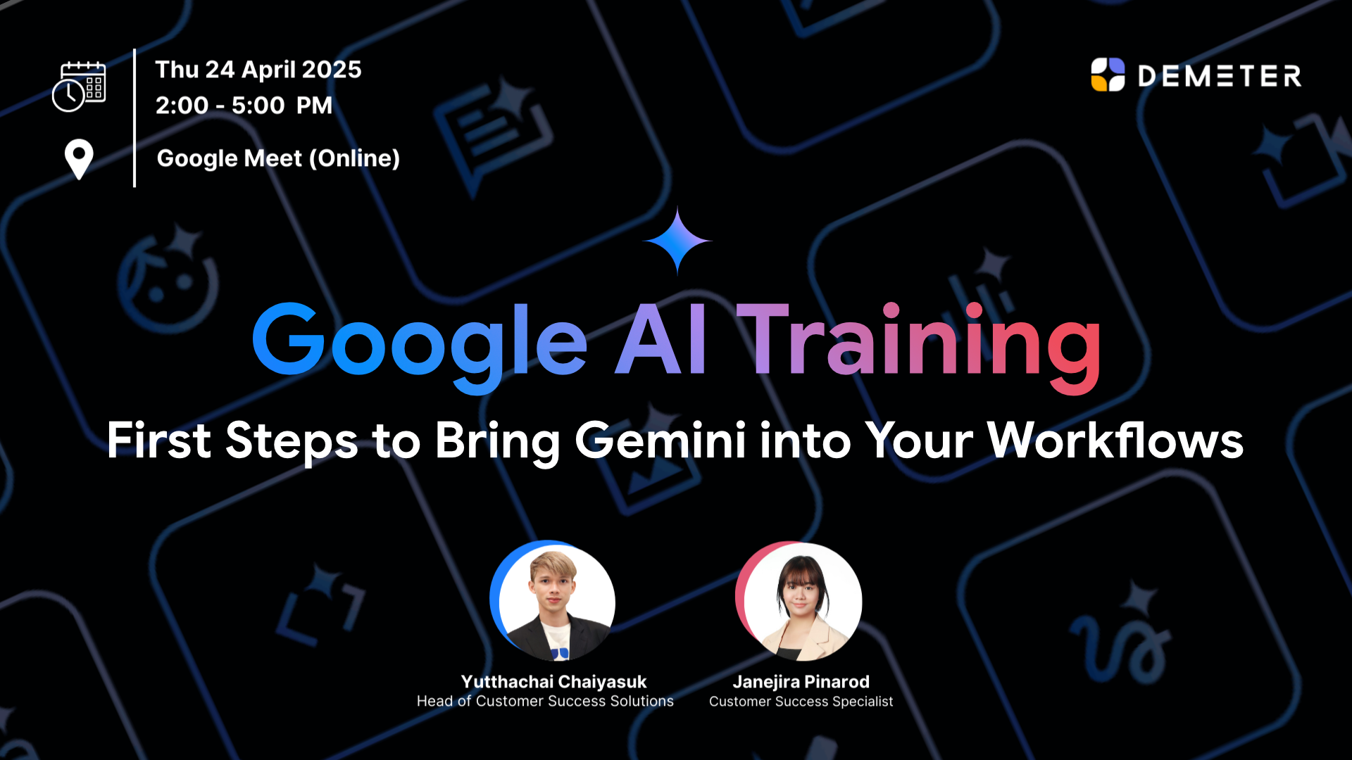 Google AI Training: First Steps to Bring Gemini into Your Workflows - DEMETER ICT